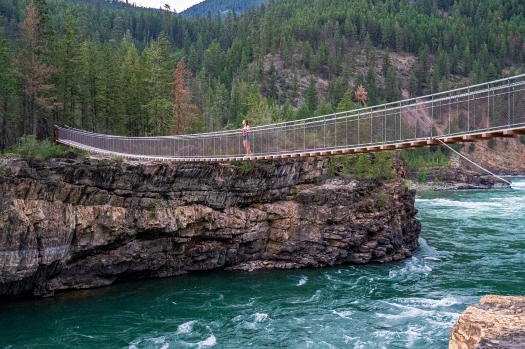 Kootenai Falls Swinging Bridge: Montana's Best Hidden Gem - Uprooted ...